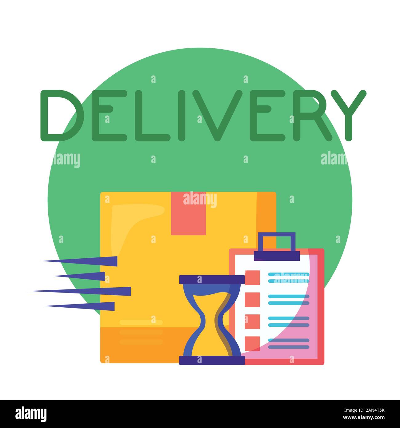 Le service logistique avec fort et liste de contrôle Image Vectorielle ...