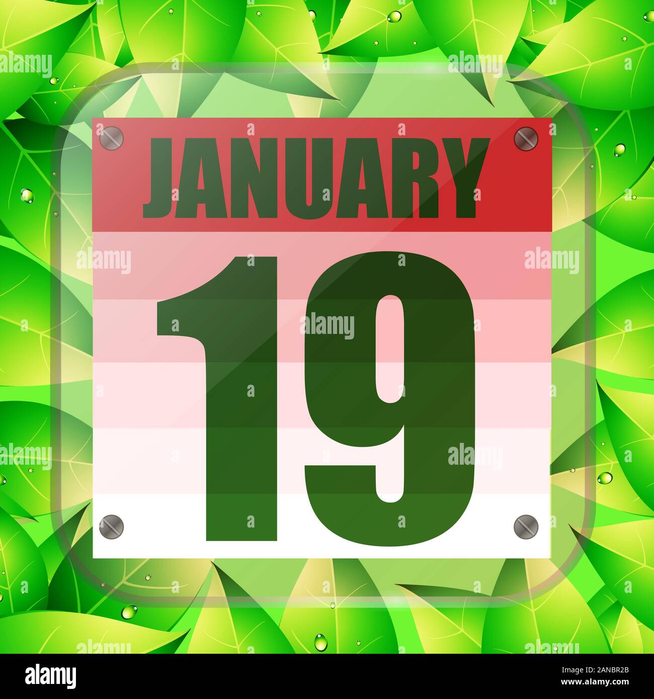 L'icône de janvier. Pour la planification jour important. Bannière pour ...