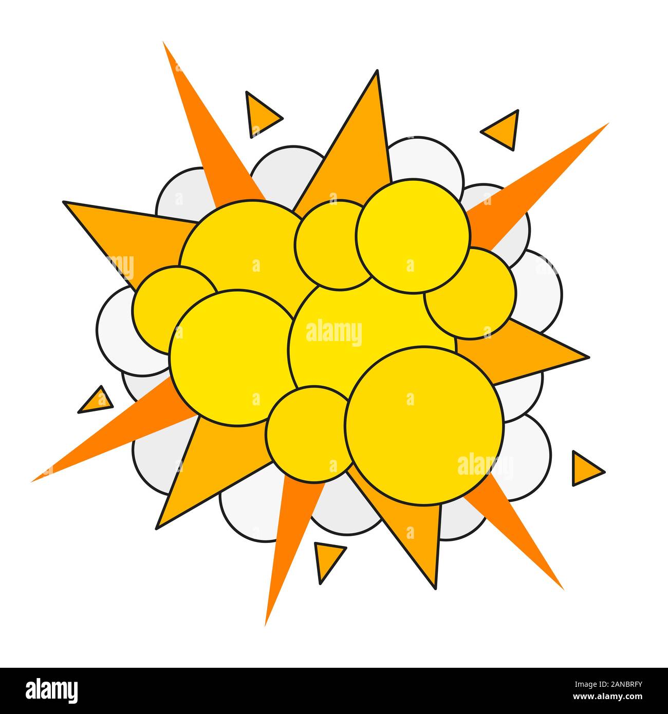 Cartoon Burst Bomb Banque d'images vectorielles - Alamy