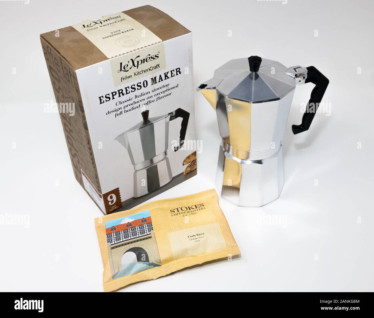 Machine à espresso de Kitchencaft avec sachets de café moulu Stokes ...