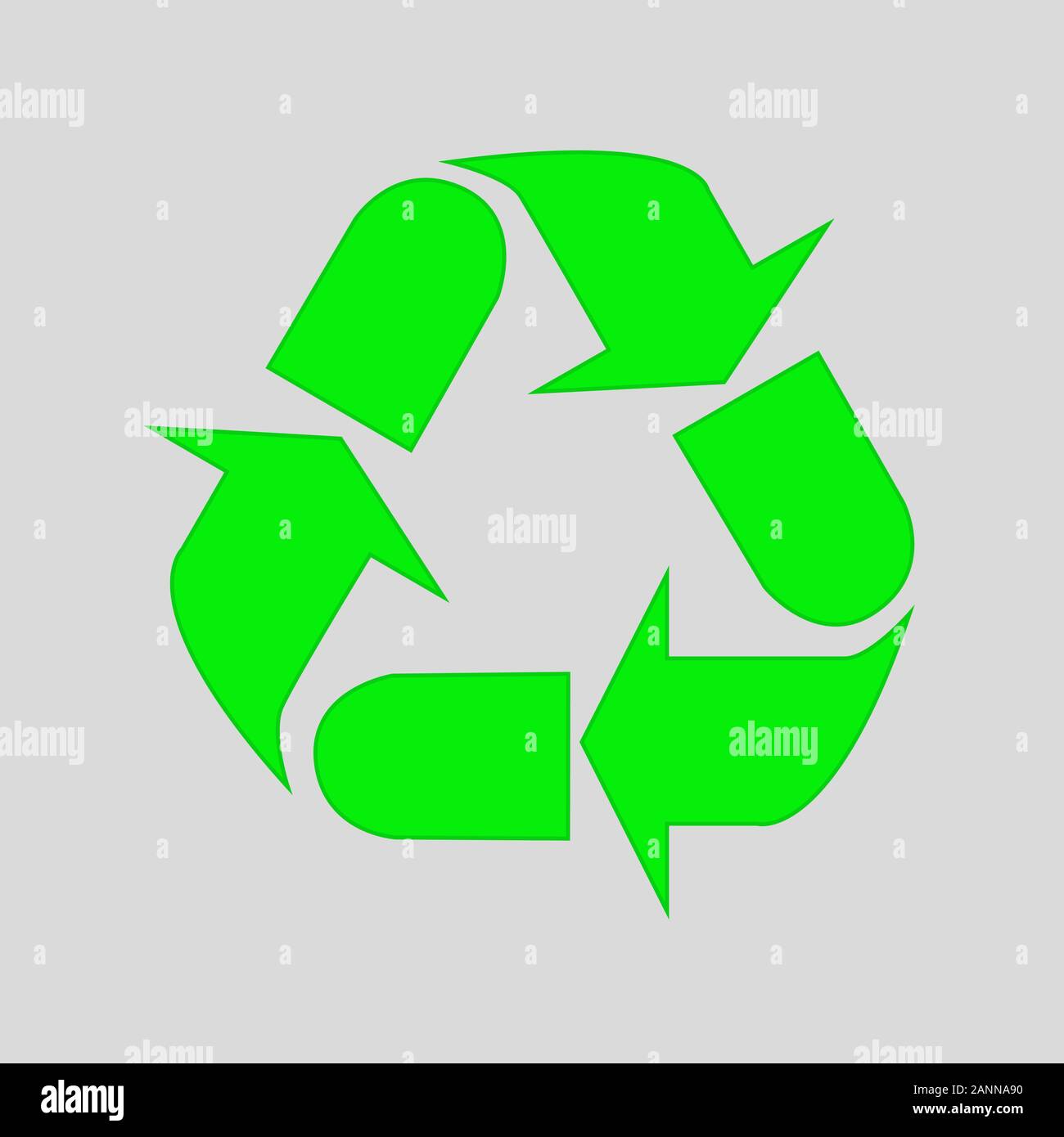 Le Symbole De Recyclage Isolé Sur Fond Blanc Licône Verte Recycler