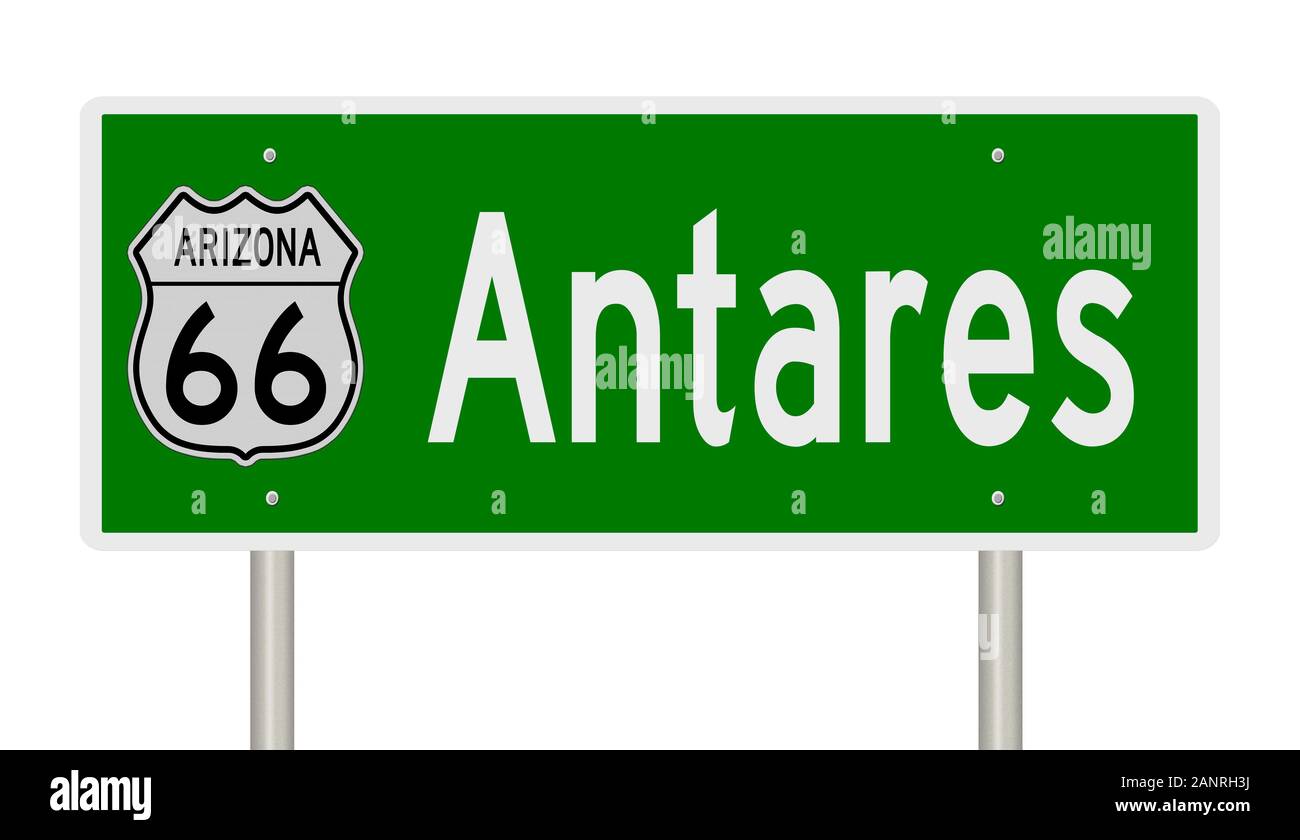 Affichage d'un panneau vert pour l'autoroute en relief pour Antares ...
