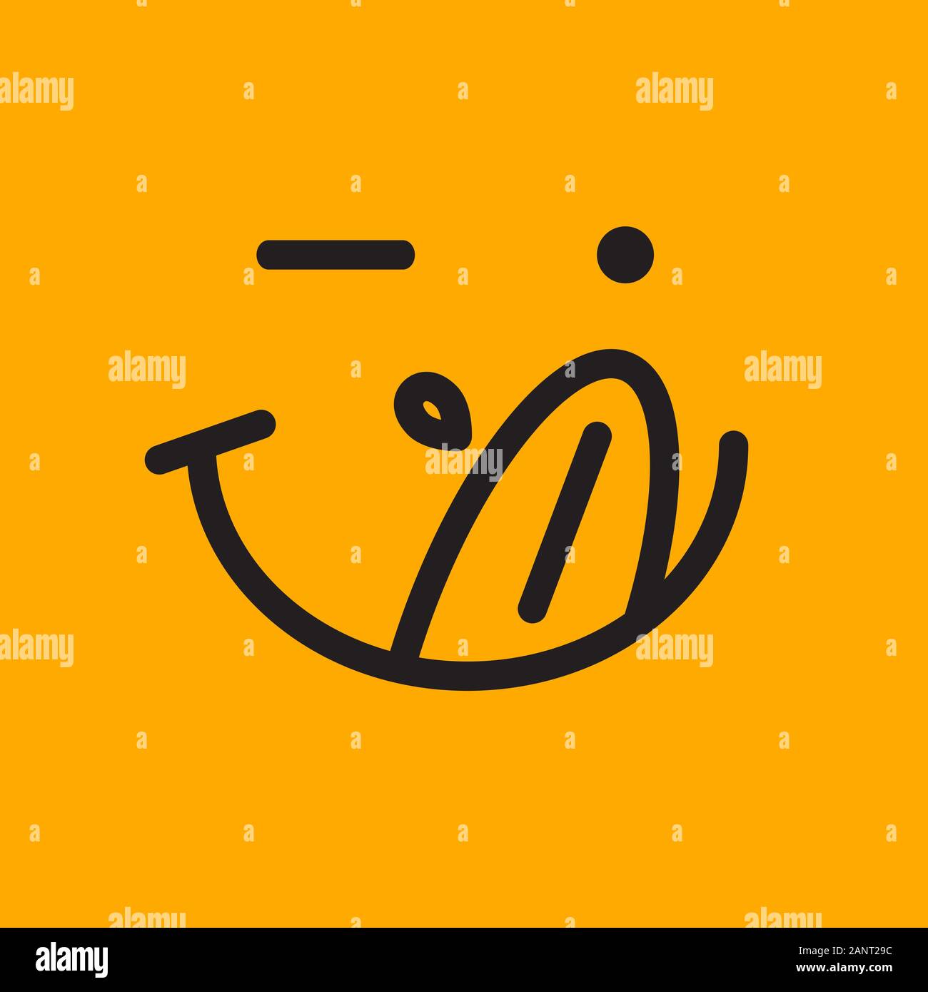 Smiley emoticon hungry Banque de photographies et d’images à haute ...