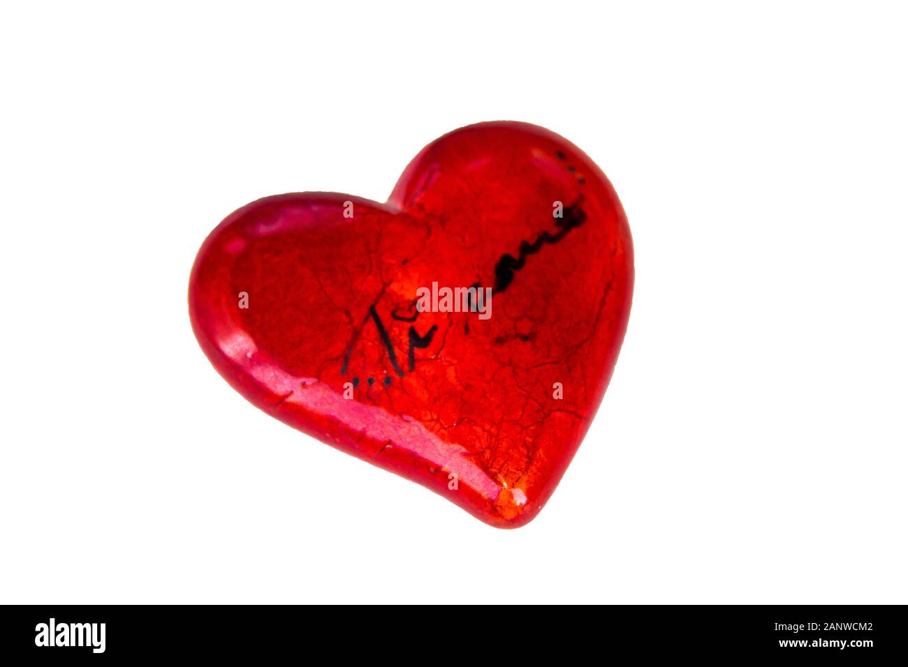 Coeur avec je t'aime Banque d'images détourées - Alamy