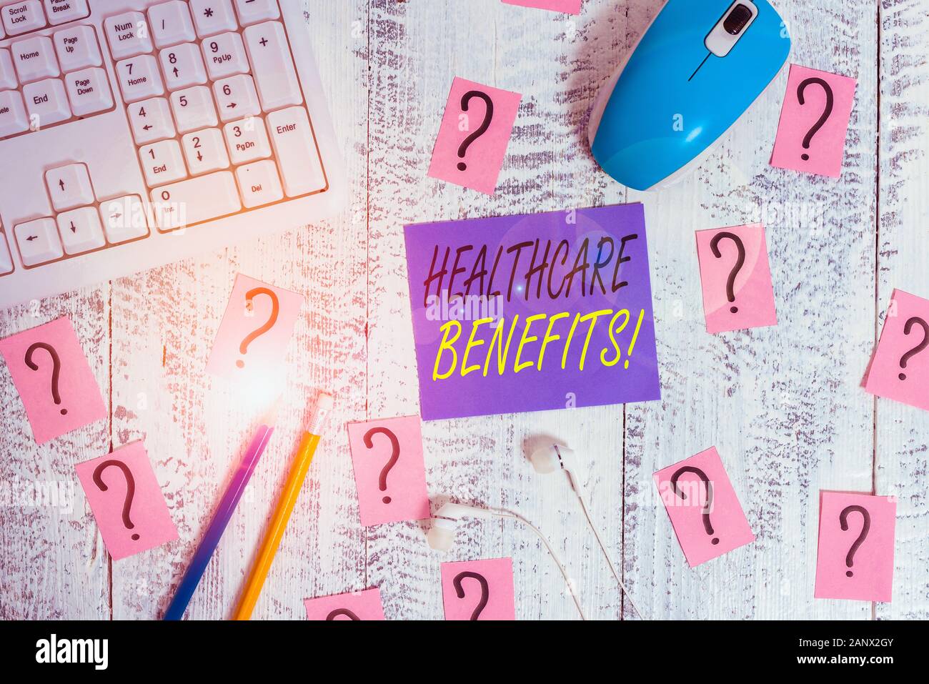 L'écriture de texte Word Avantages de soins de santé. Photo d'affaires ...