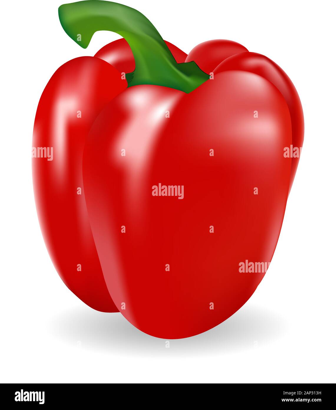 Poivron rouge Banque d'images vectorielles - Alamy