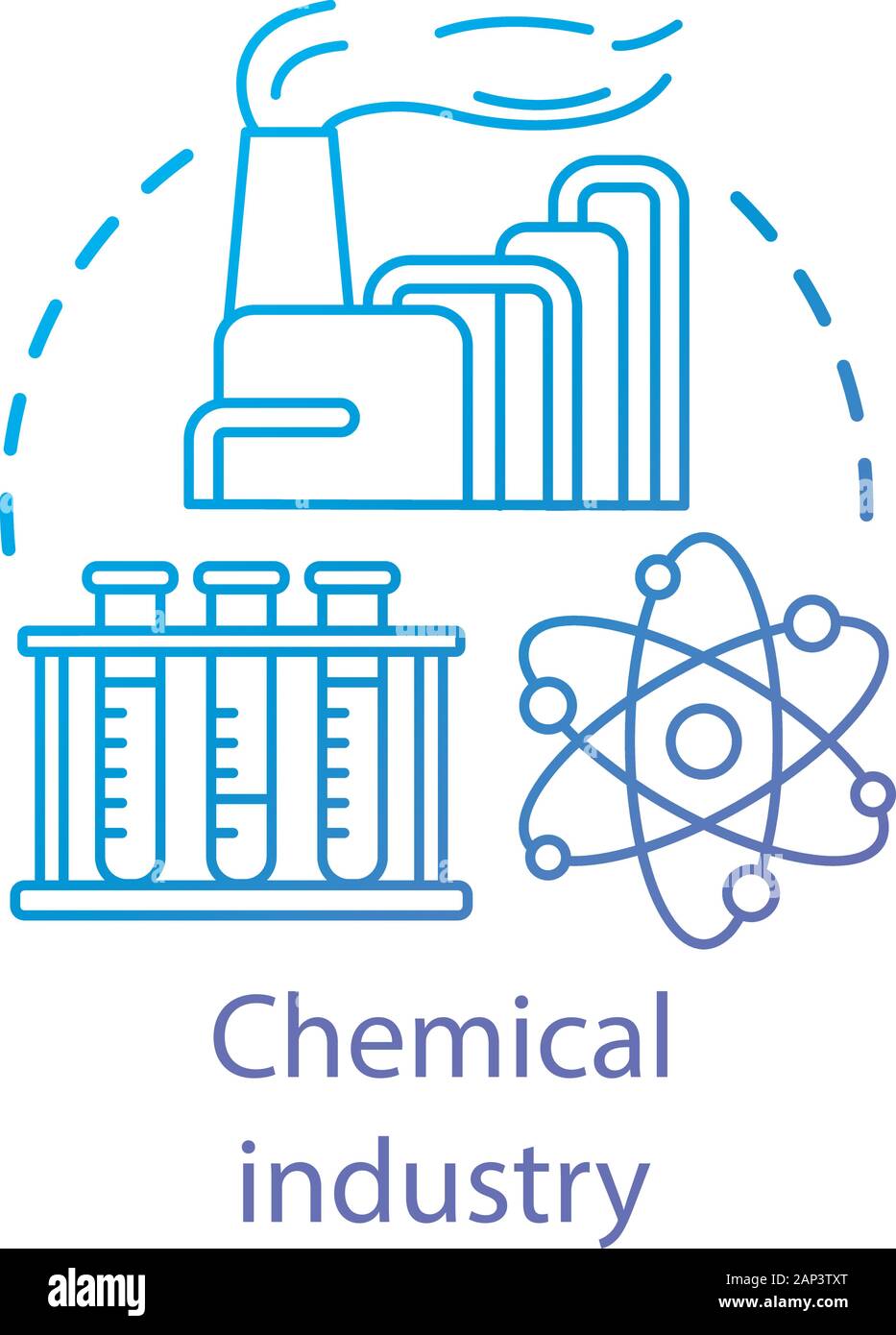 Concept de l'industrie chimique. La production de produits chimiques ...