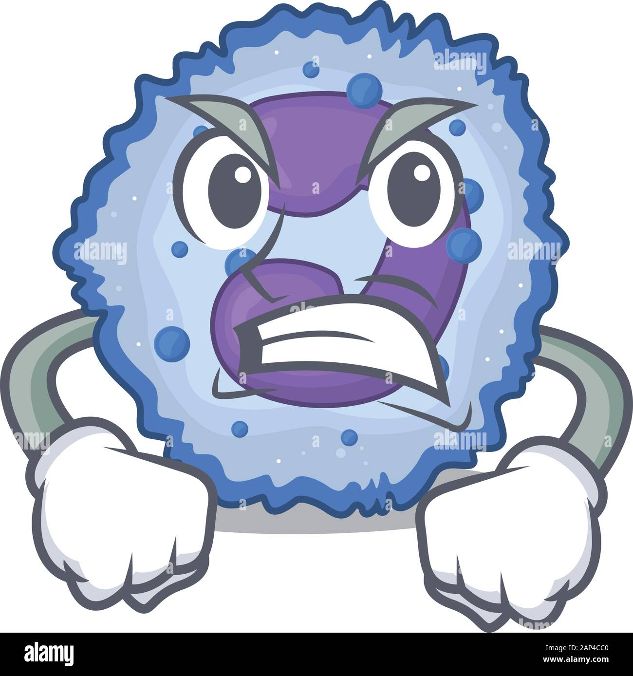 Cellule basophil dessin de personnage de dessin animé ayant le visage ...