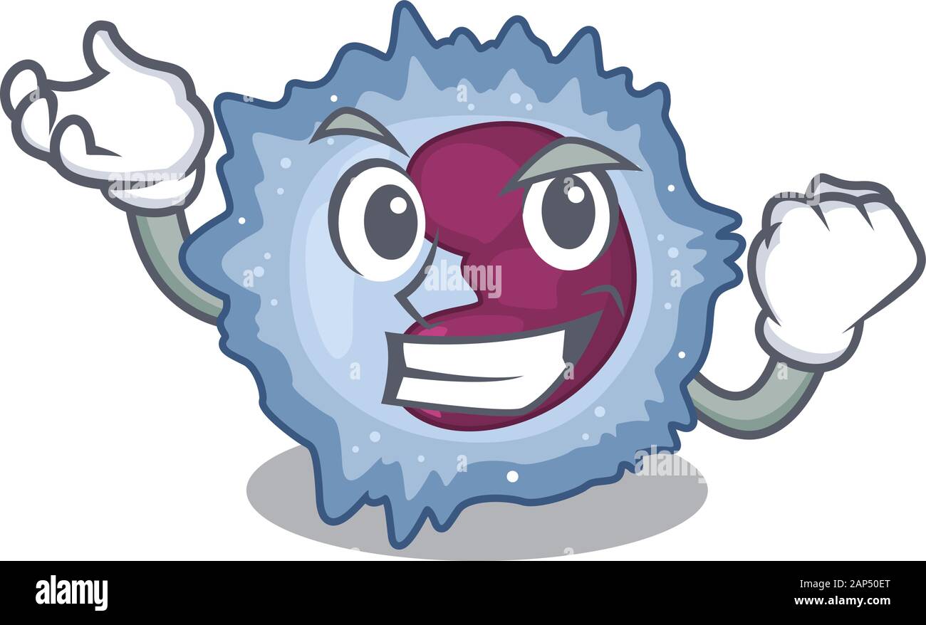 Heureux succès certain cellules monocytes style de caractère de dessin ...