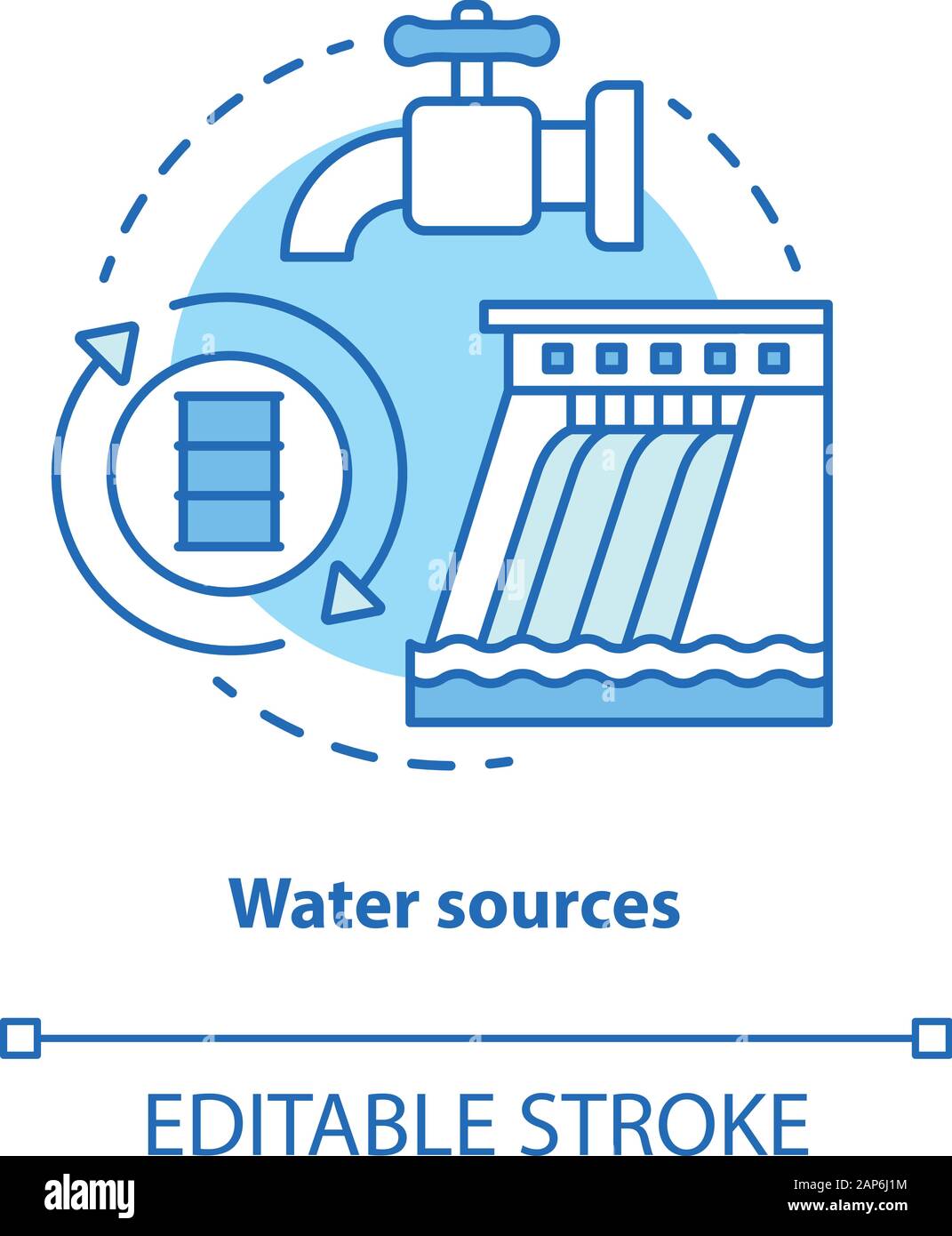 Sources De Leau Concept Icône Lapprovisionnement En Eau Potable Idée