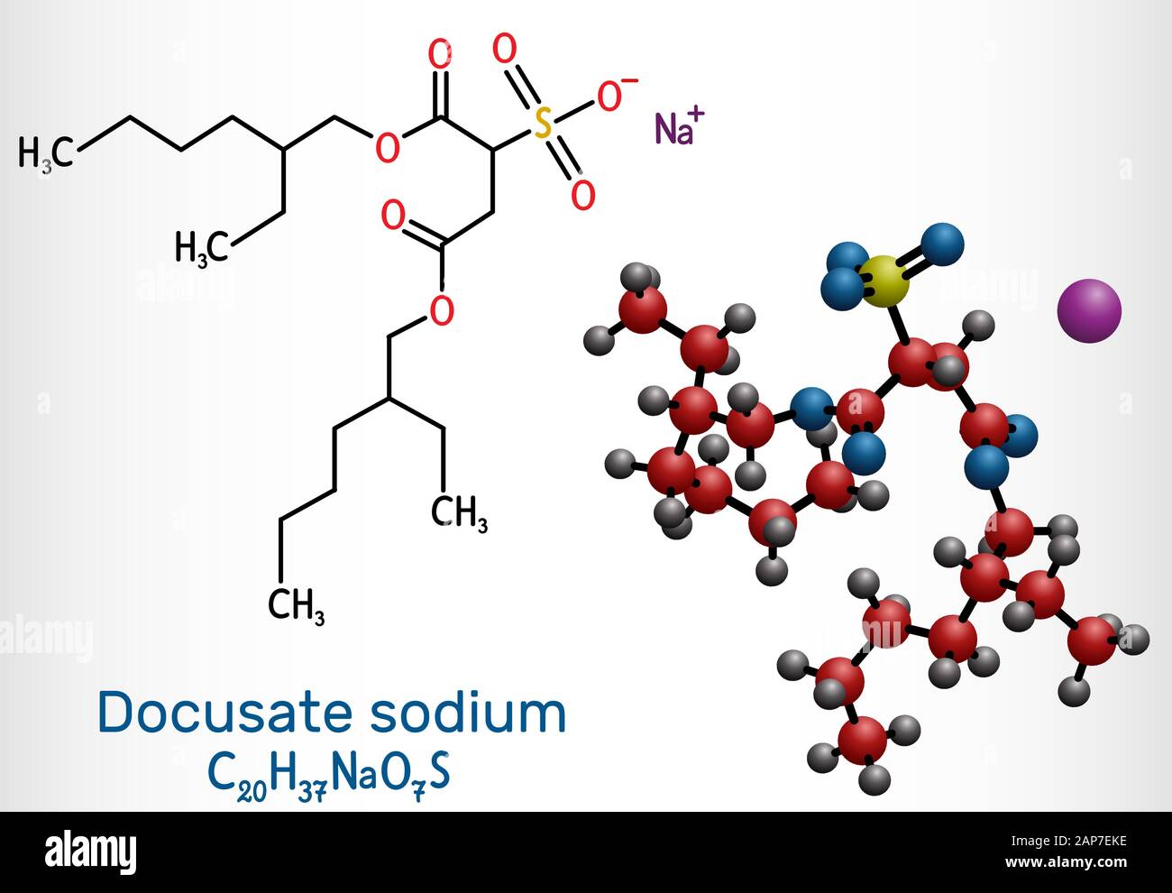 Docusate de sodium Banque d'images vectorielles - Alamy