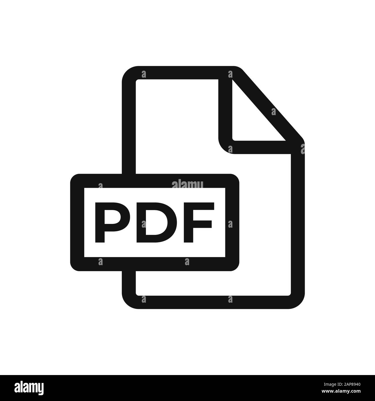 Icône vecteur PDF en style moderne pour site web et mobile app Image ...