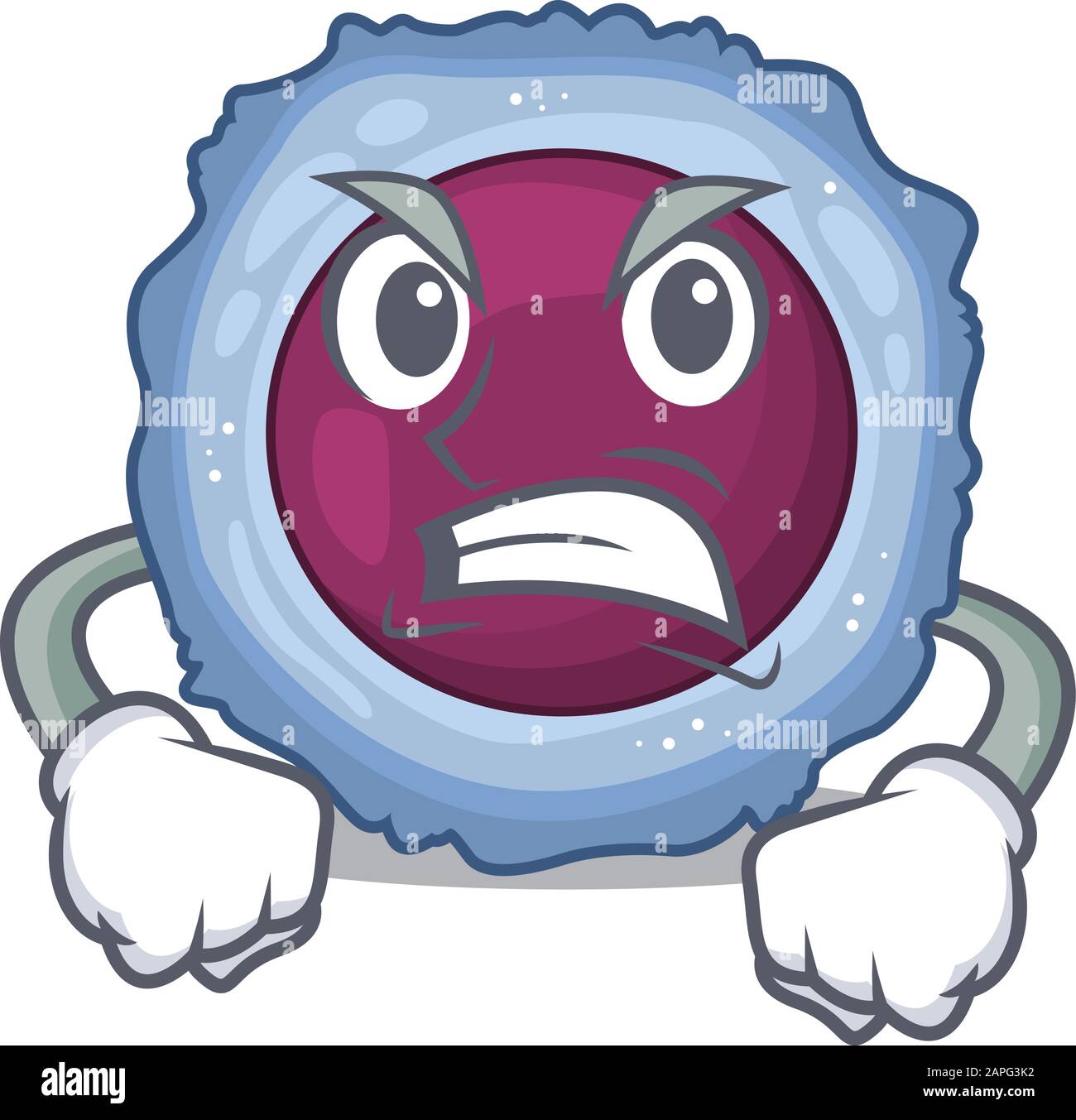 Cellule lymphocyte dessin de personnage de dessin animé ayant le visage ...