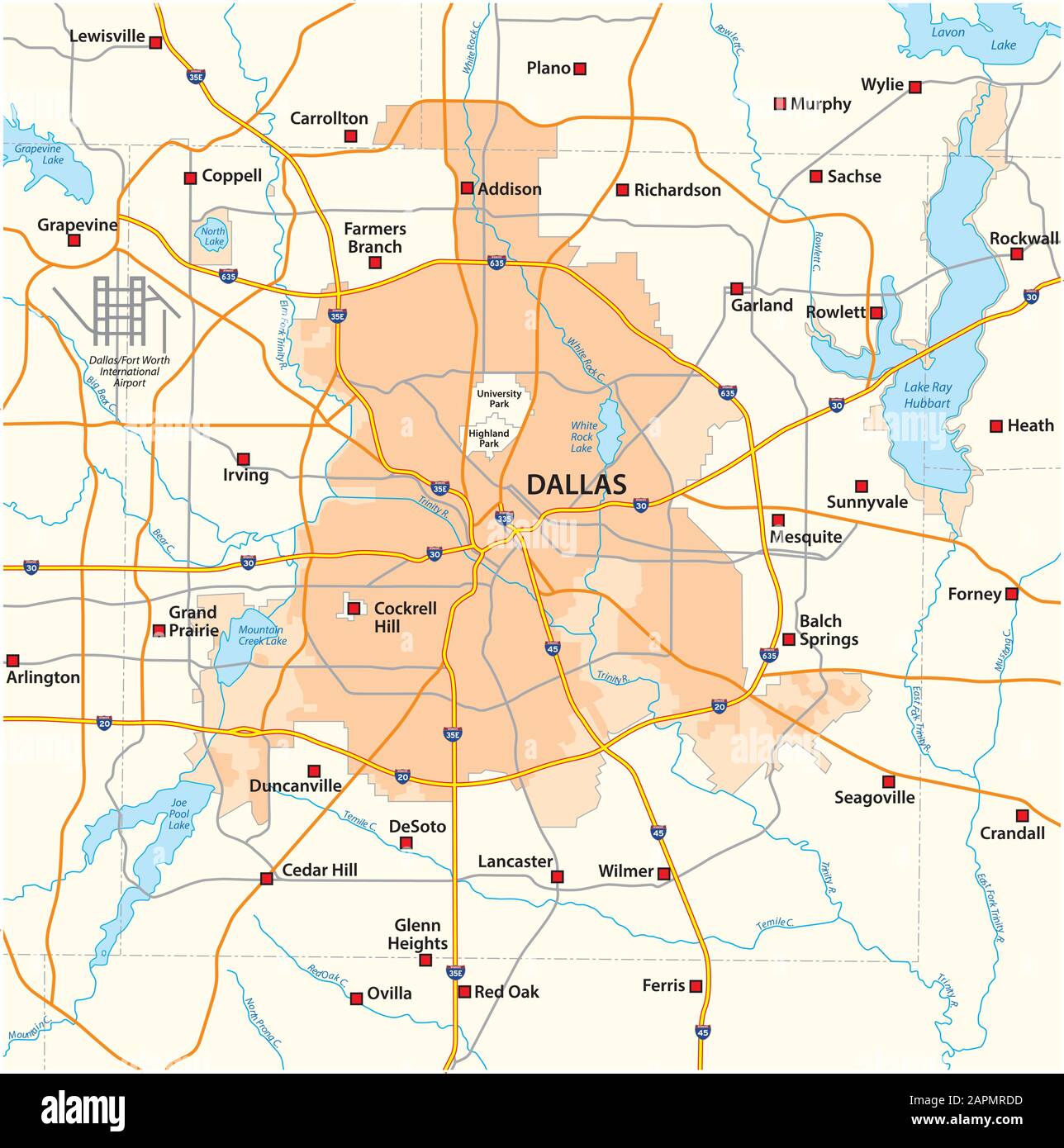 Autoroutes urbaines Banque d'images vectorielles - Alamy