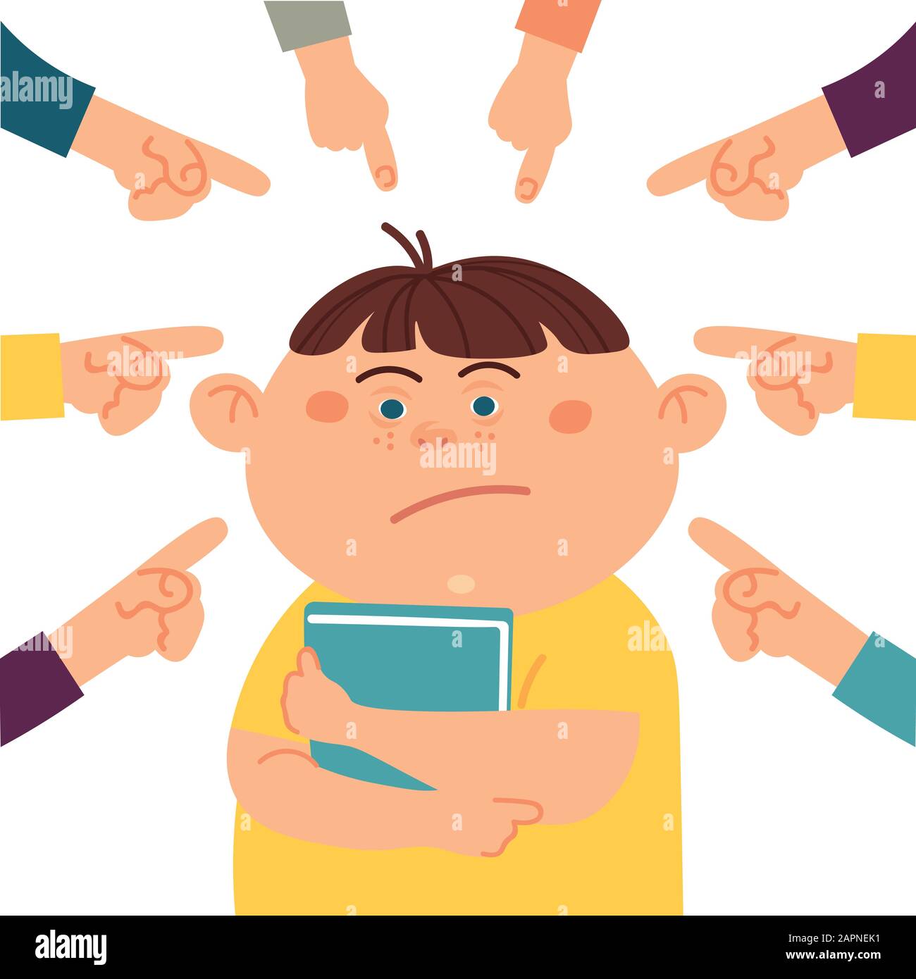 Moquerie enfant Banque d'images vectorielles - Alamy