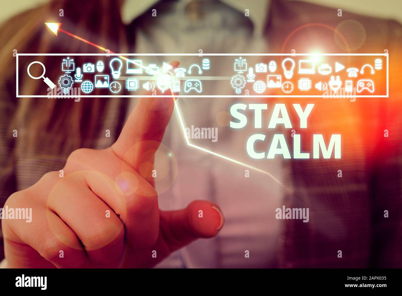 Texte de l'écriture l'écriture Restez calme. Photo conceptuelle ...