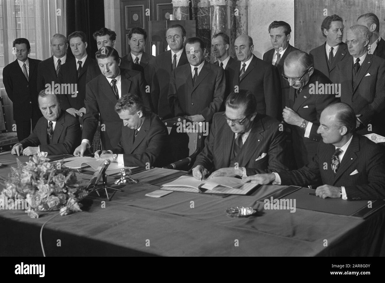 Visite d'État Président Ceausescu de Roumanie, déclaration solennelle ...