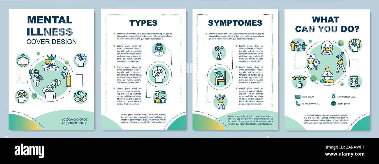 Modèle de brochure sur la santé mentale. Bien-être psychologique ...