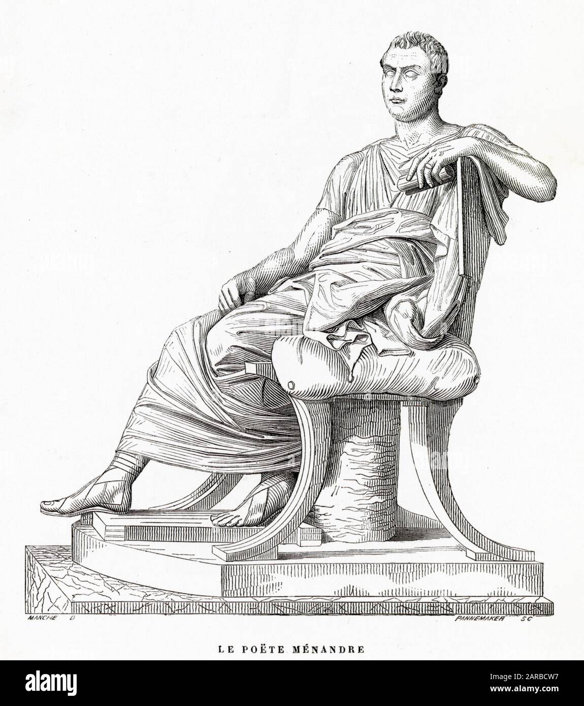 Statue de ménandre Banque d'images détourées - Alamy