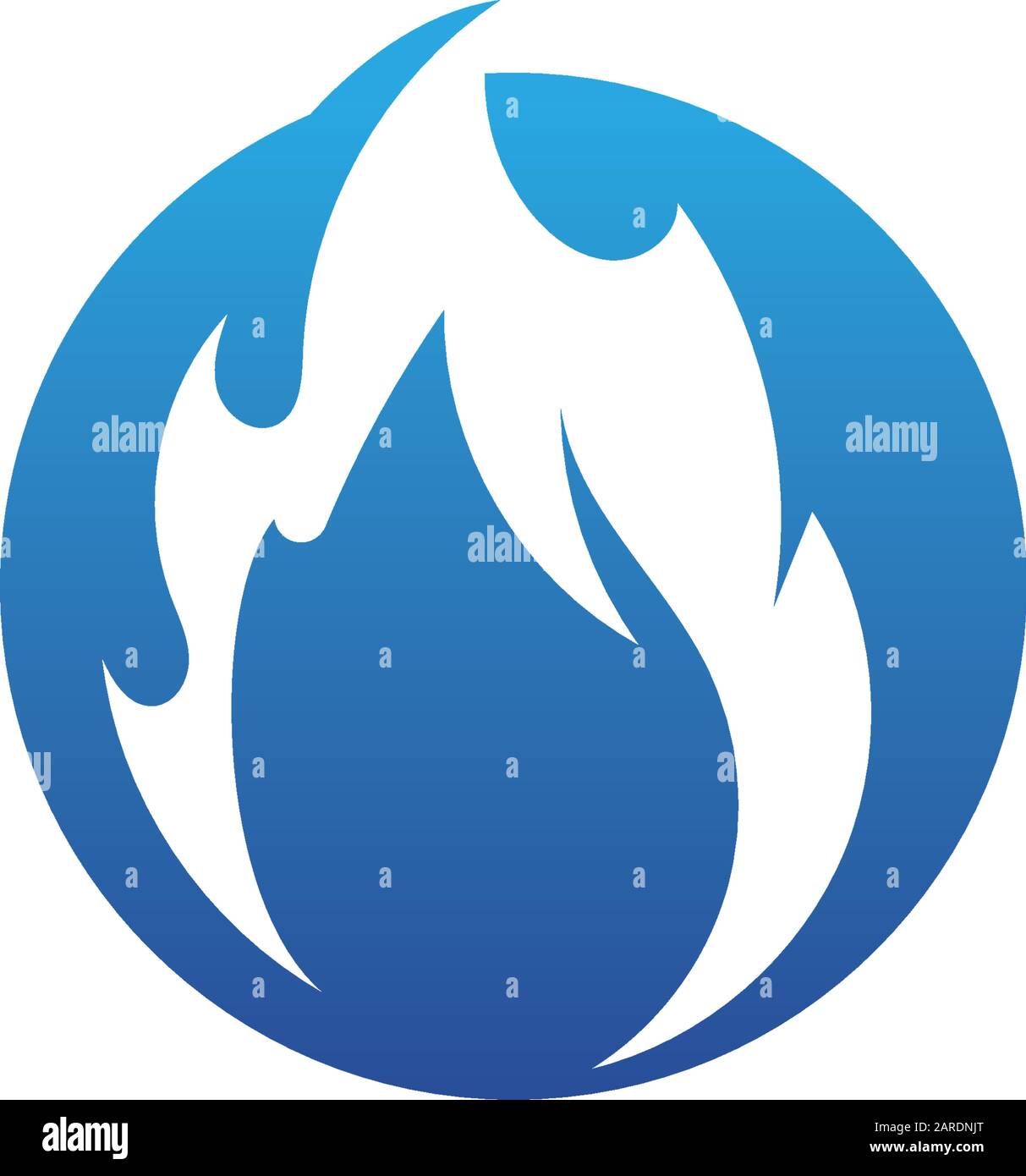 Logo Blue gas icône vectorielle modèle logo pétrole, gaz et énergie ...