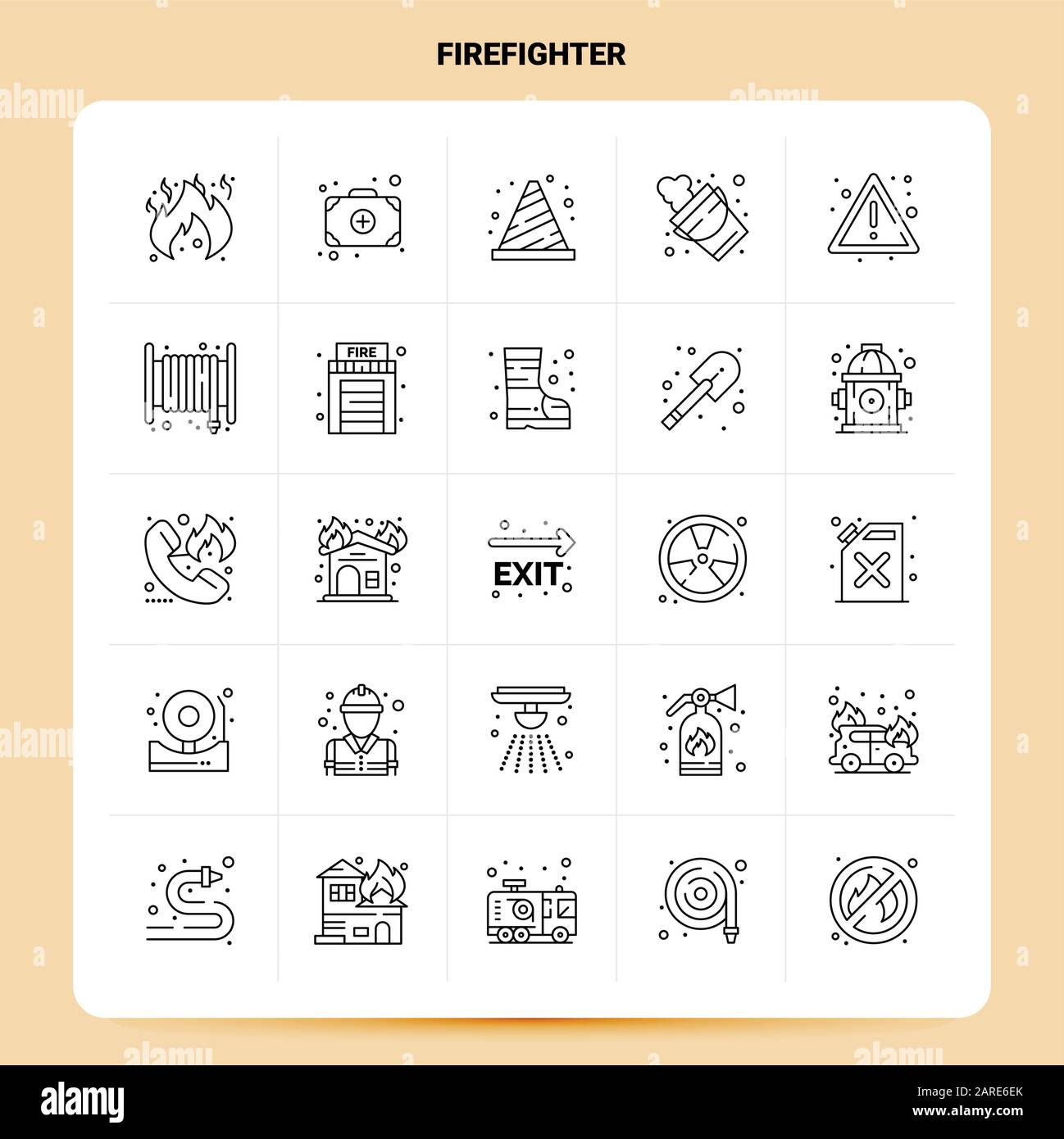 Firefighting icons Banque de photographies et d’images à haute ...