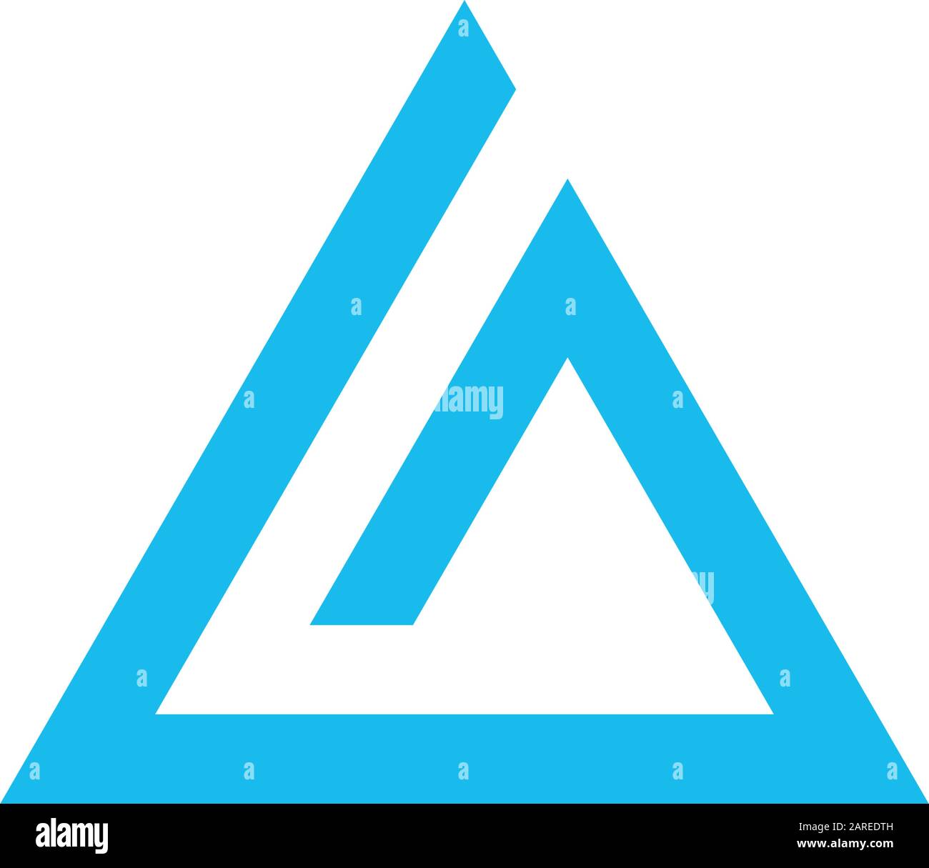 Logo de triangle géométrique. Icône d'entreprise du concept de symbole ...