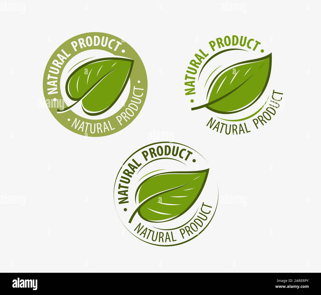 Logo du produit naturel. Illustration vectorielle de symbole de feuille ...