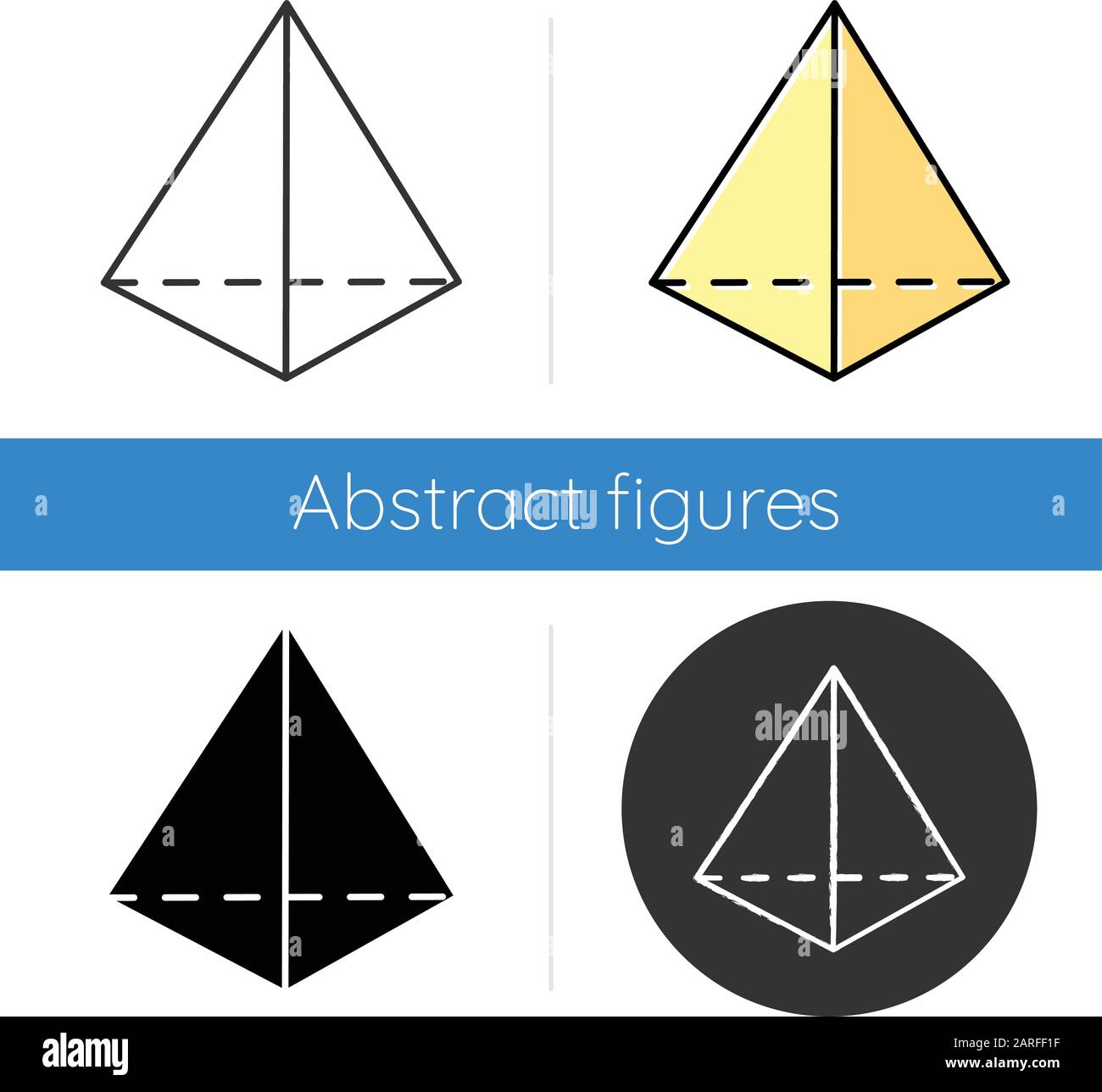 Icône prisme. Figure dimensionnelle géométrique. Pyramide triangulaire ...