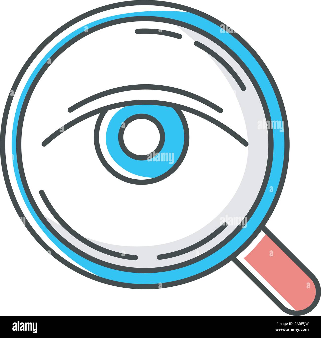 Icône de couleur d'analyse. L'opinion publique. Recherche. Examen par ...