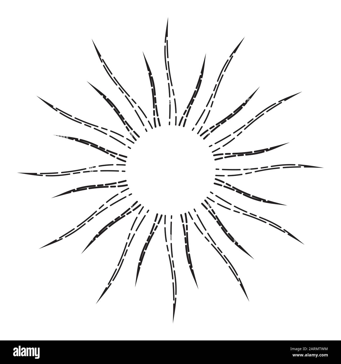 Rayons De Soleil Clipart Noir Et Blanc Soleil, Un élément