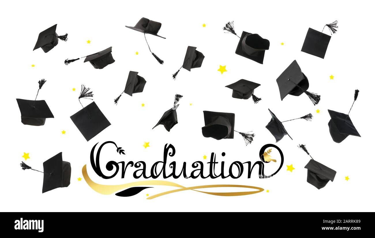 Collage of graduation cap Banque de photographies et d’images à haute ...