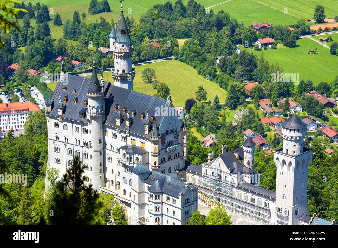 Château de Neuschwanstein à Munich, Bavière, Allemagne. Ce château de ...