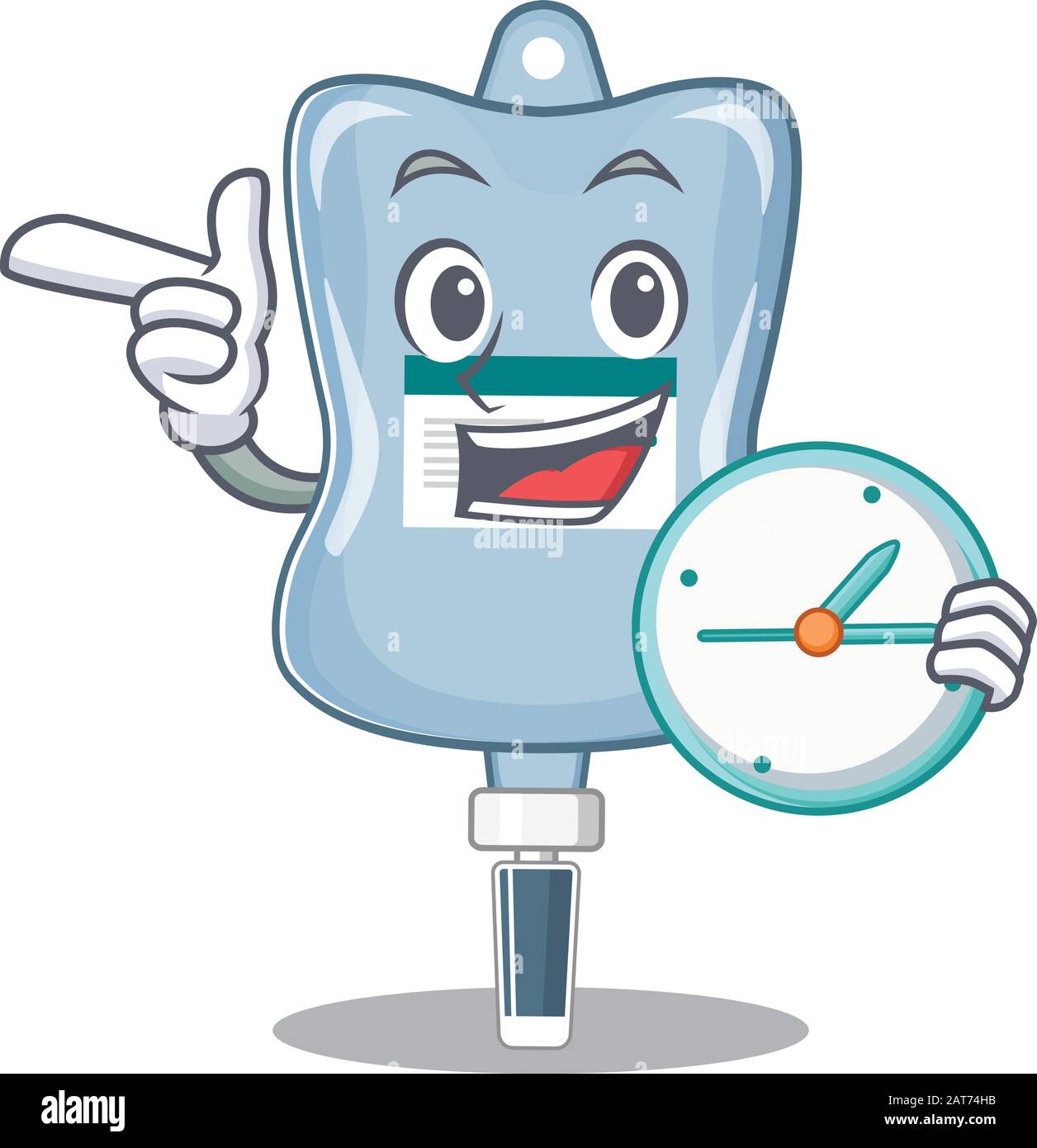 sac salin de style personnage de dessin animé avec horloge Image ...