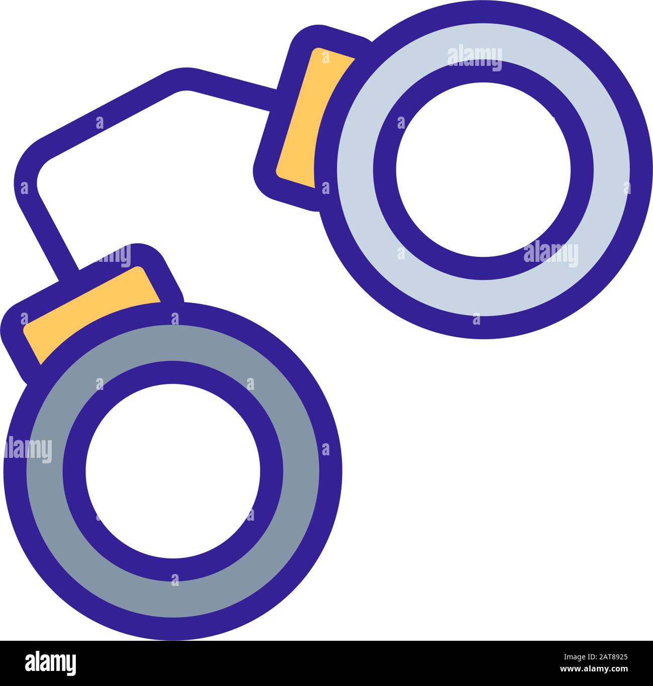 L'icône de menottes vecteur. Illustration symbole contour isolé Image ...