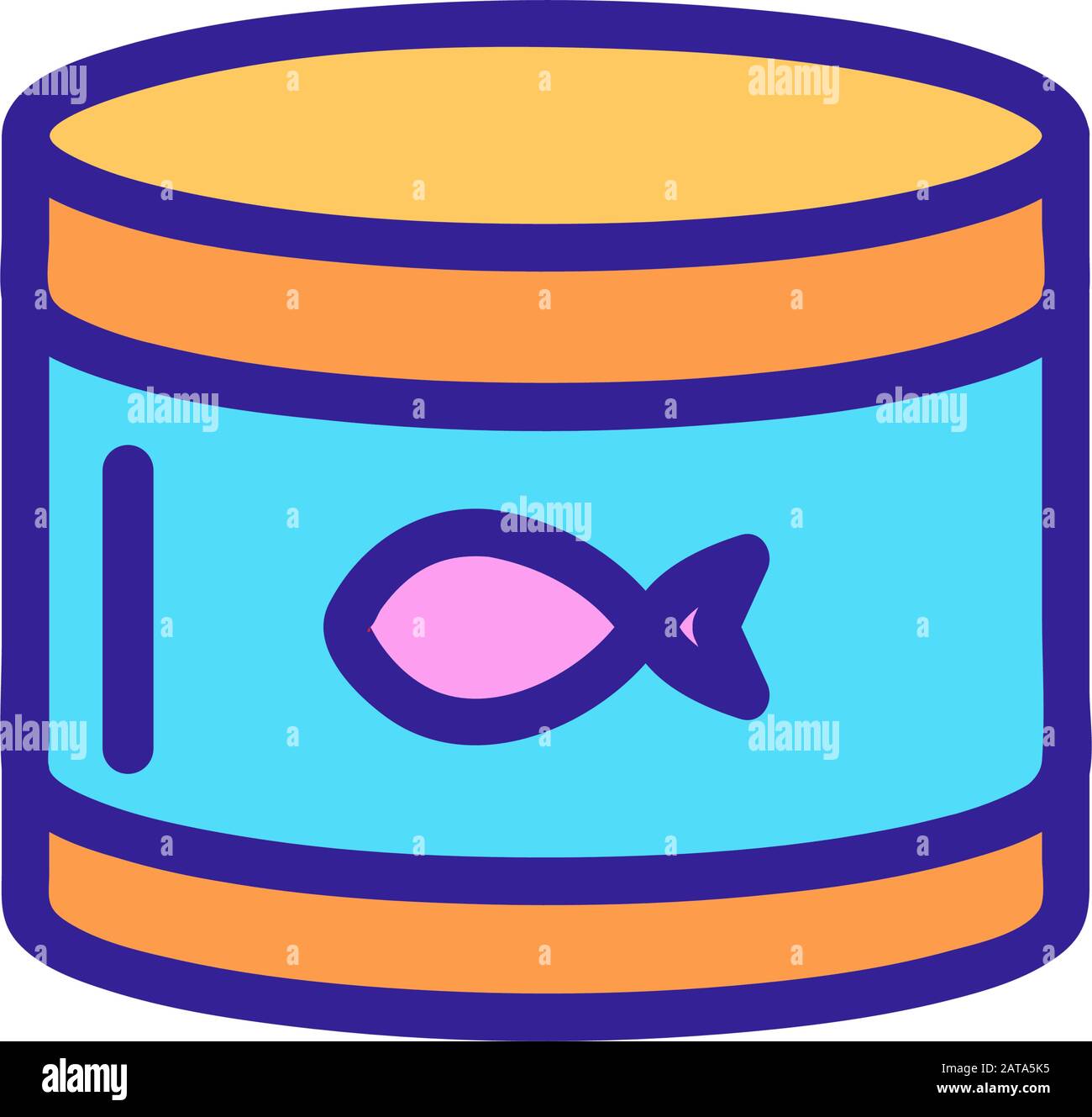 Le thon en icône vecteur. Illustration symbole contour isolé Image ...