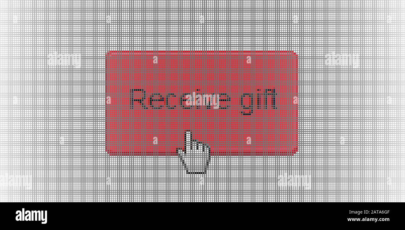 Doigt sur le bouton rouge Banque d'images vectorielles - Alamy