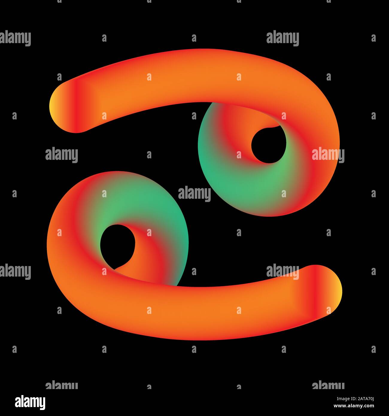 Vecteur astrologique diagramme mystique symbole soupir de cancer Banque ...