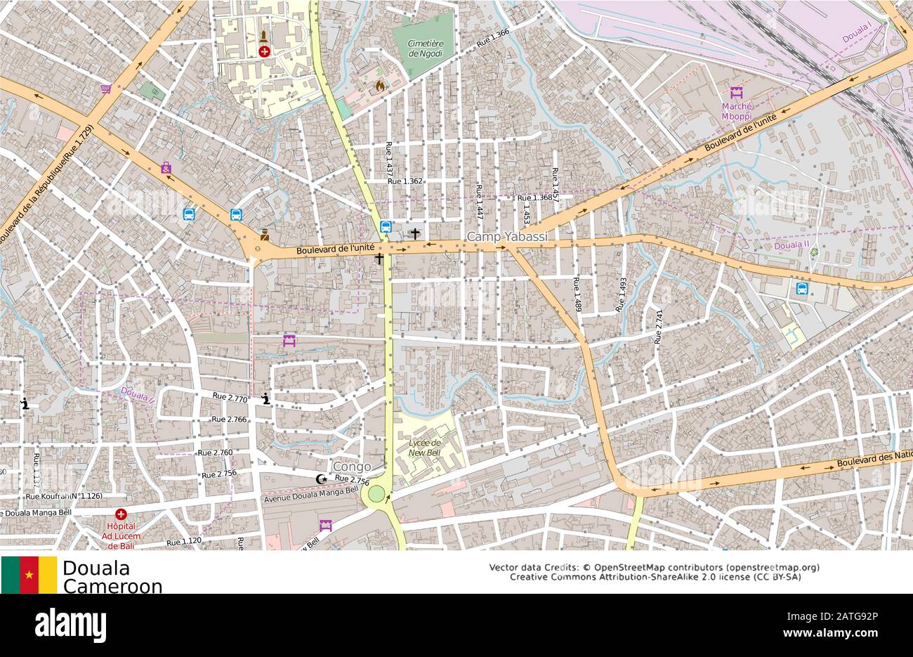 Douala Cameroun Banque d'images vectorielles - Alamy