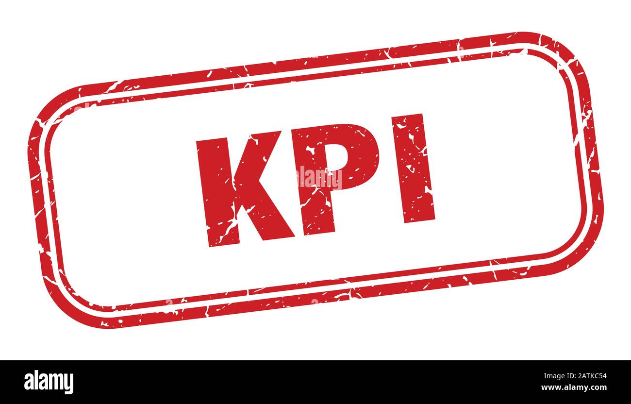marquage kpi. symbole rouge de grunge carré kpi. balise kpi Image ...