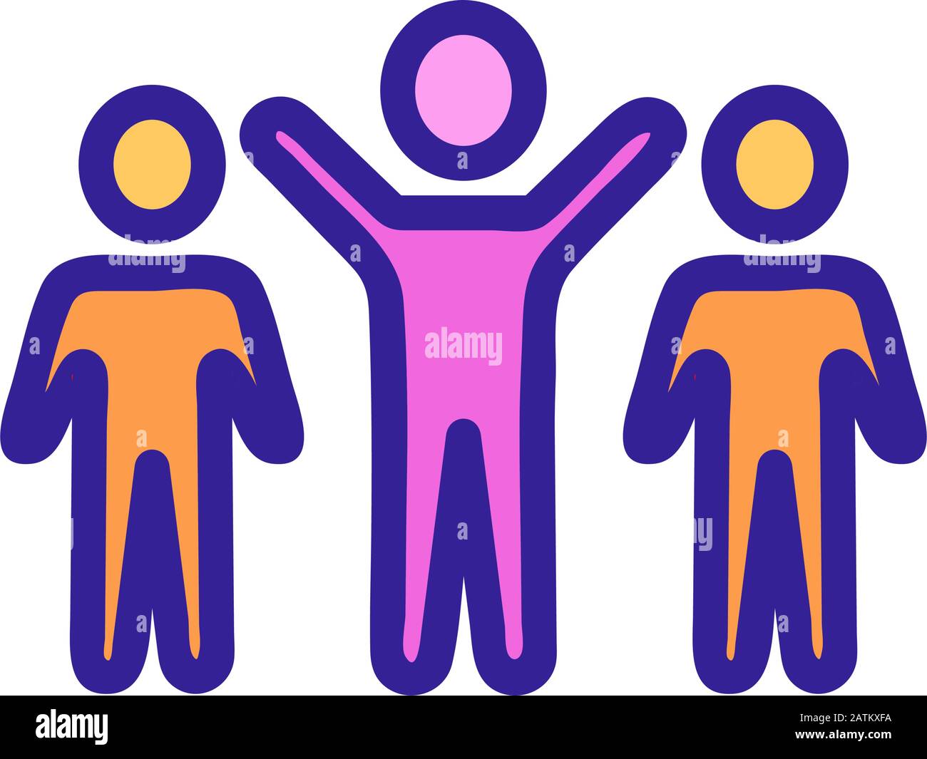 Les concurrents sont une icône vecteur. Illustration symbole contour ...