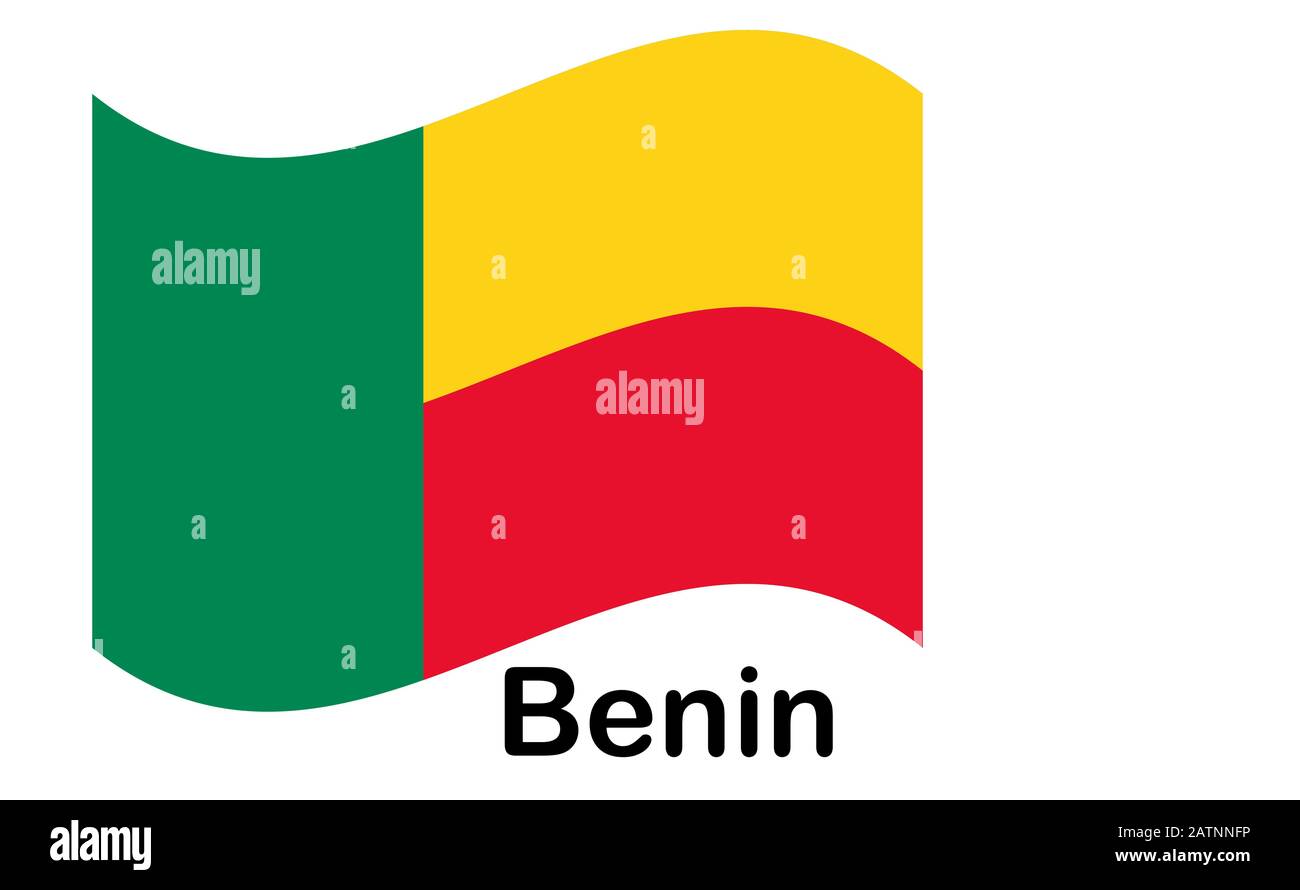 Drapeau du Bénin, couleurs officielles et proportion correctement ...