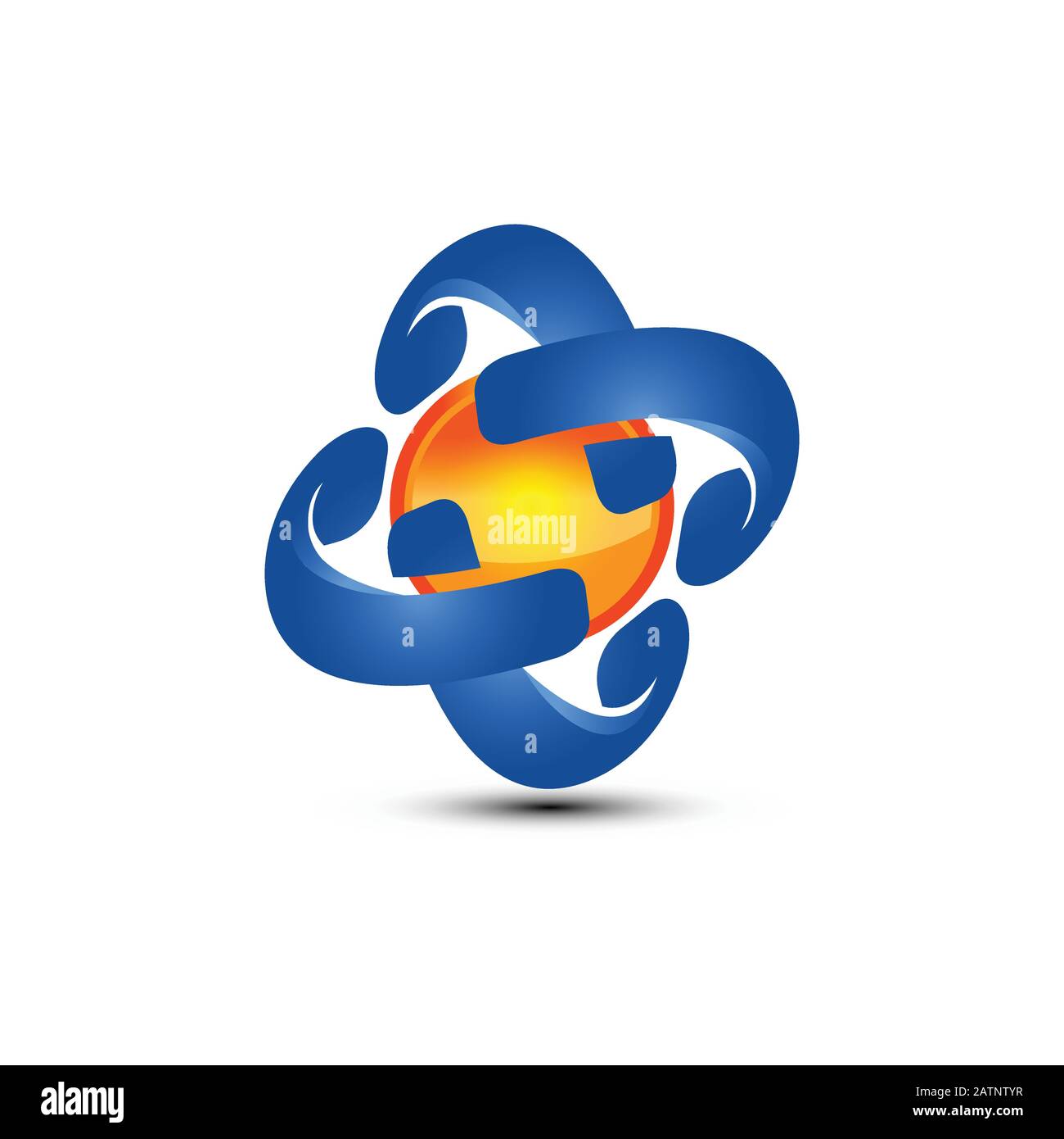 Modèle de logo de cercle abstrait. Cercle circulaire et symbole de ...