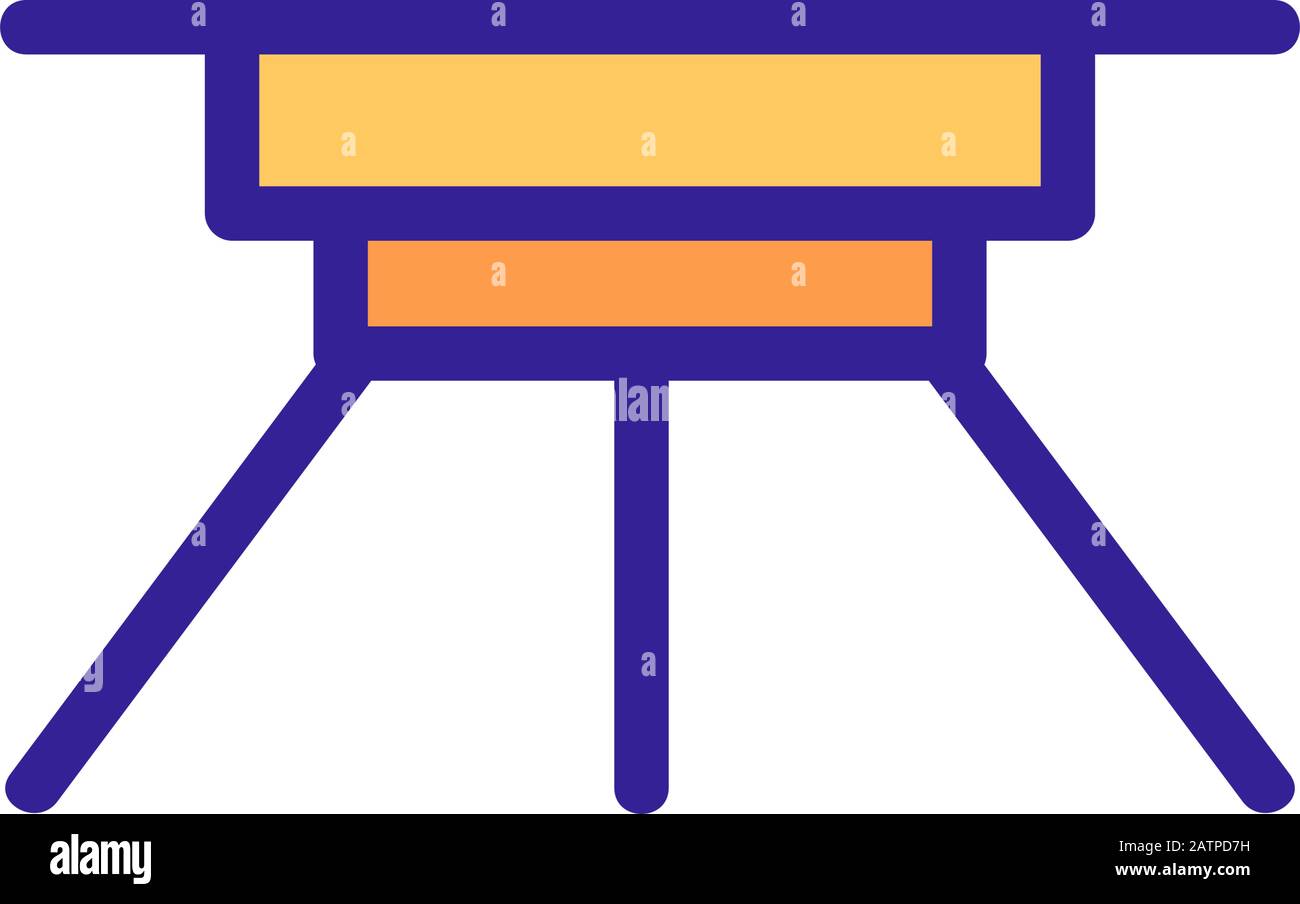 L'icône table vecteur. Illustration symbole contour isolé Image ...