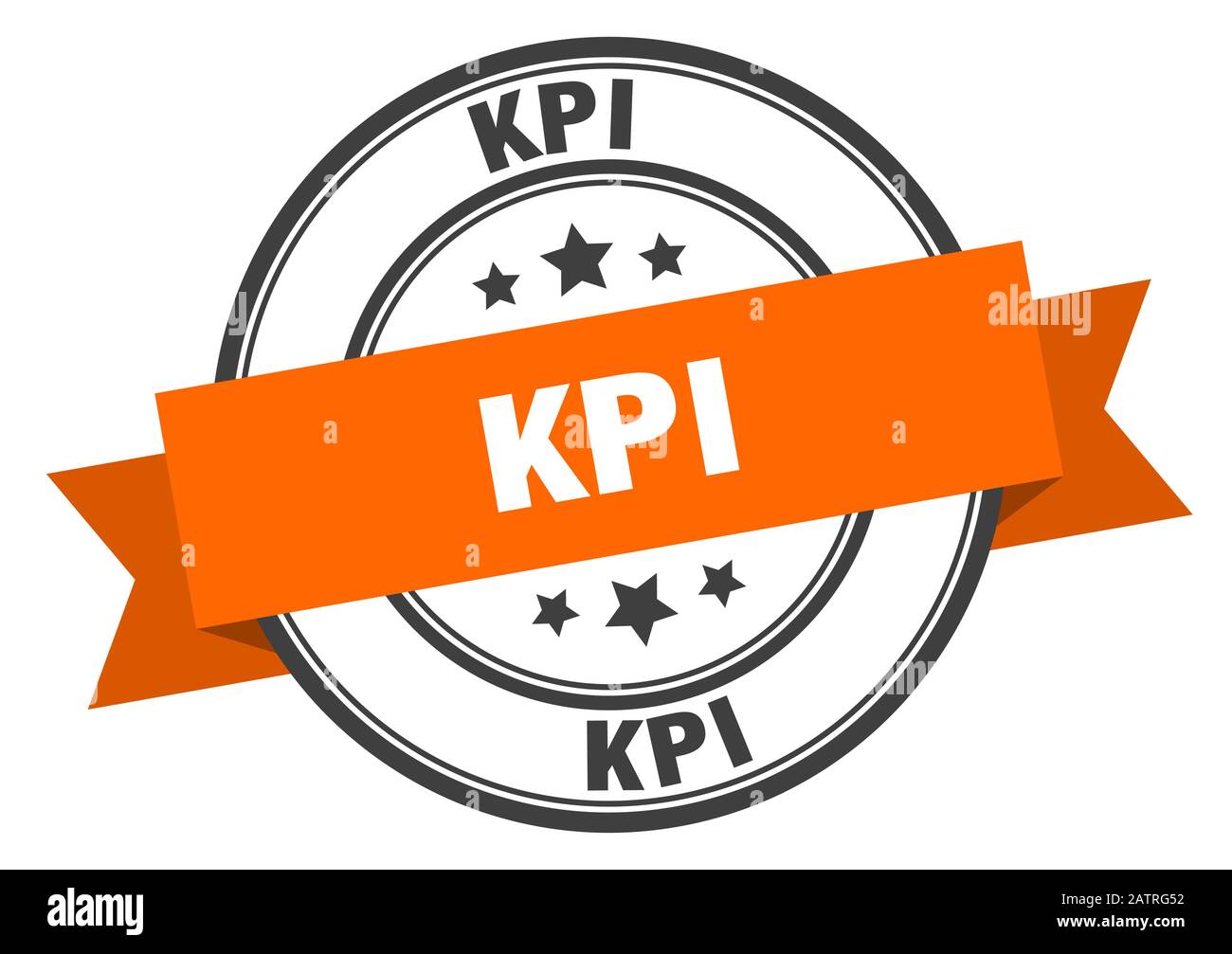 étiquette kpi. symbole de bande de kpiround. tampon kpi Image ...
