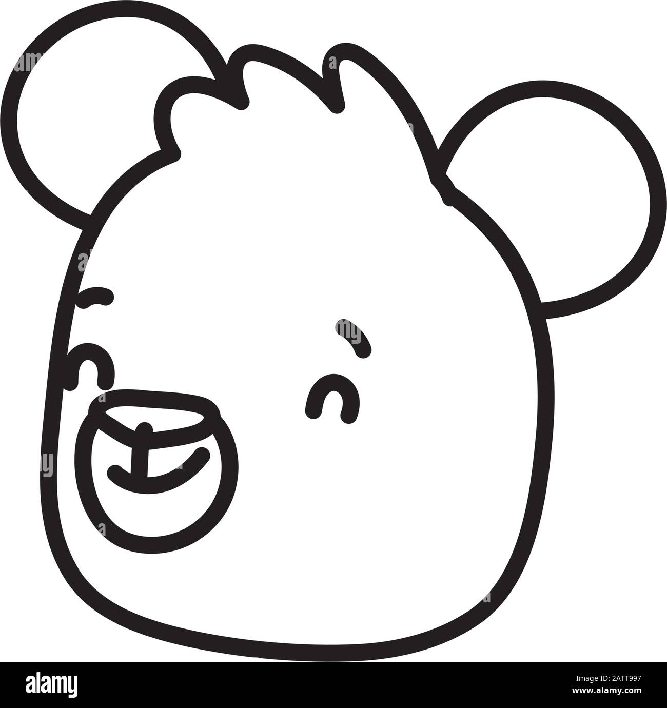 joli personnage de dessin animé marron sur fond blanc illustration ...