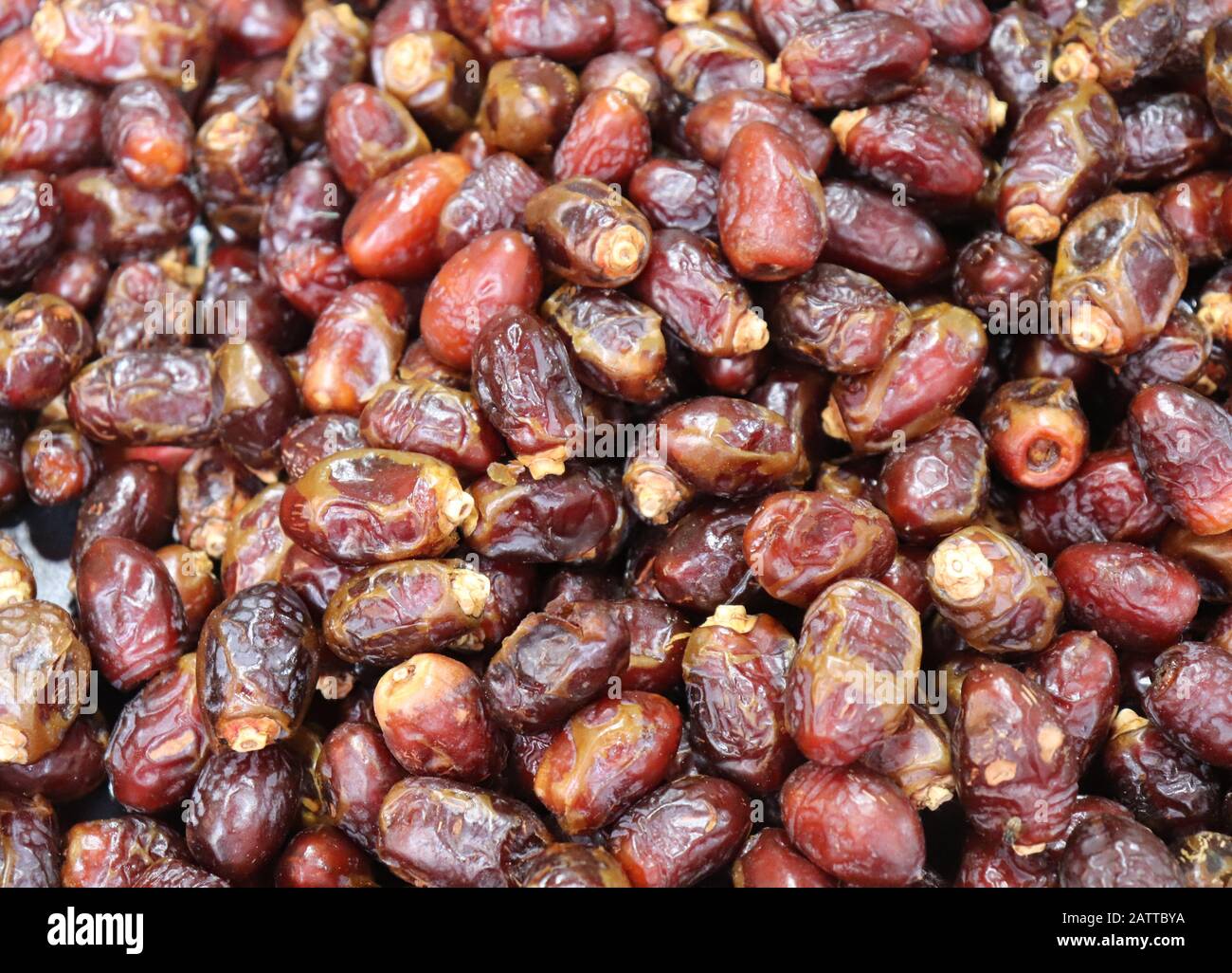 Pile de dattes fruits dans une boutique. Dates arrière-plans fruits ...