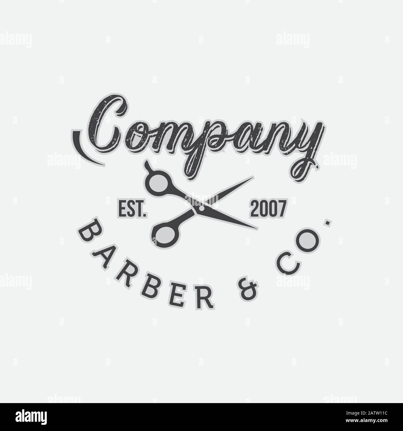 Logo Du Barbershop Et Illustration De Létiquette Et Du Badge Vintage