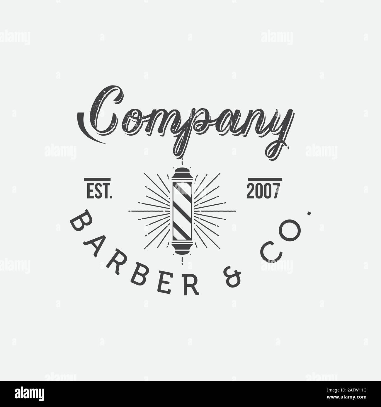 Logo Du Barbershop Et Illustration De Létiquette Et Du Badge Vintage