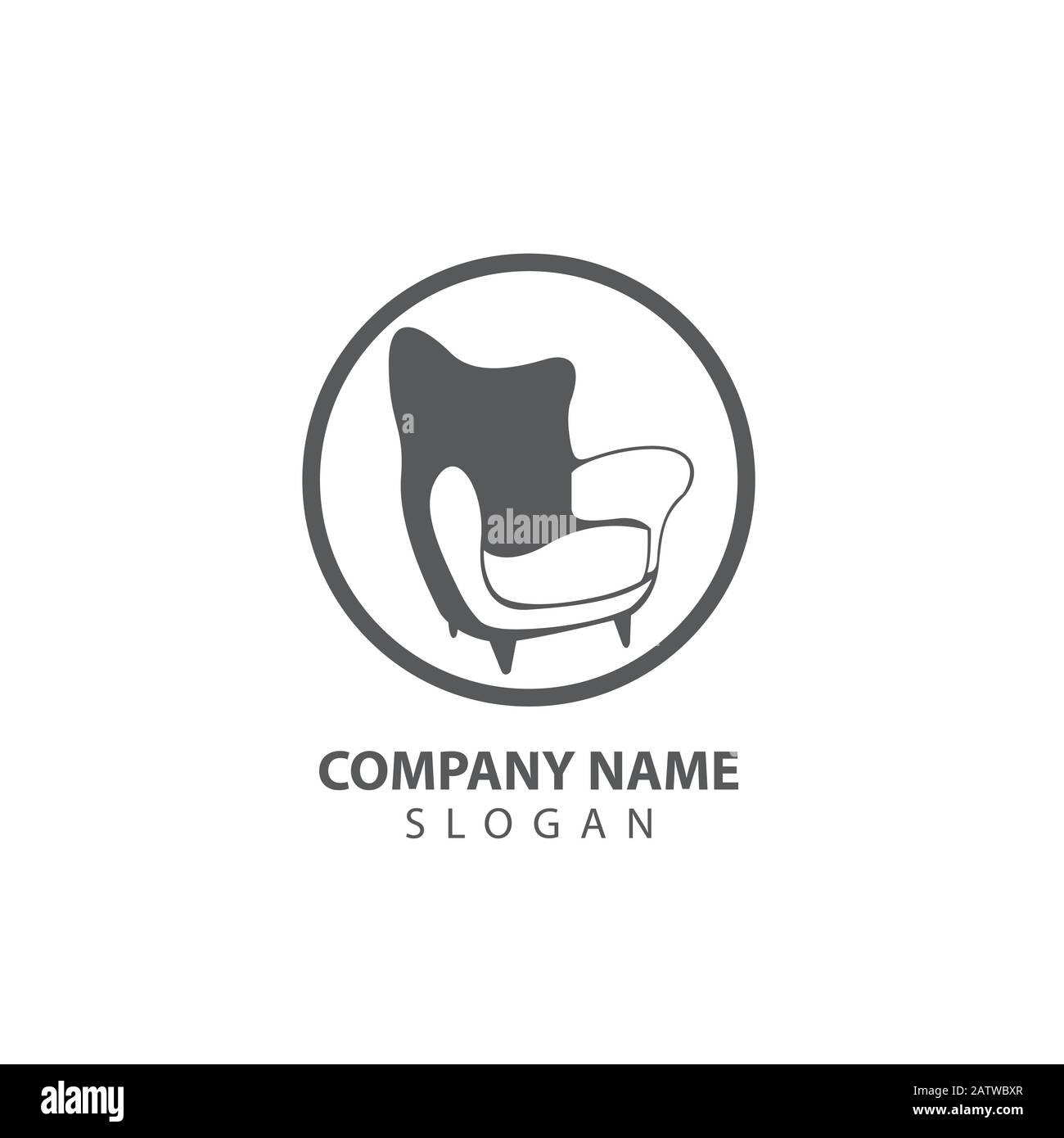 Logo de mobilier avec concept de chaise. Ce logo est idéal pour une ...
