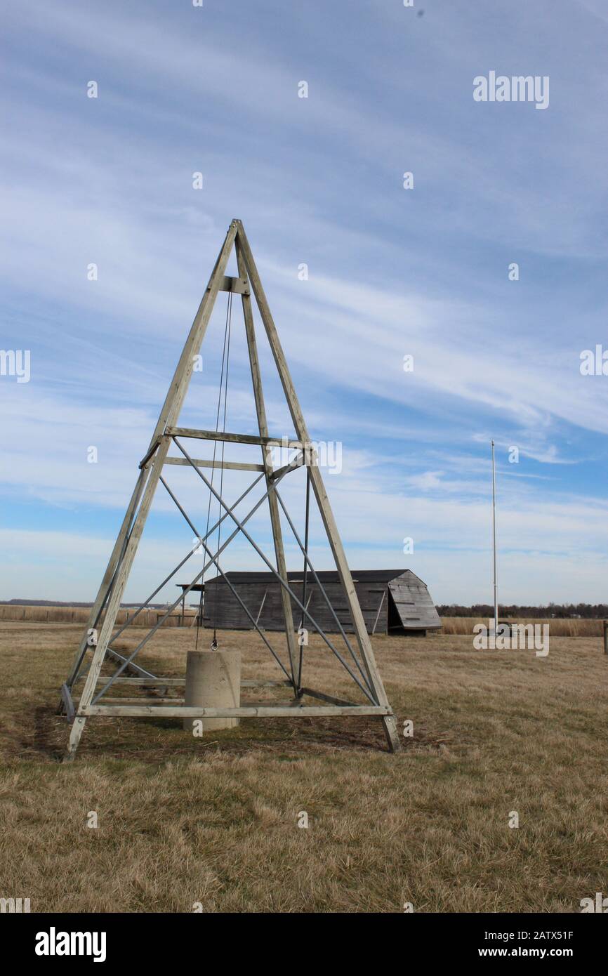 Wright Brothers à Huffman Prairie Flying Field où ils ont eu le cintre ...